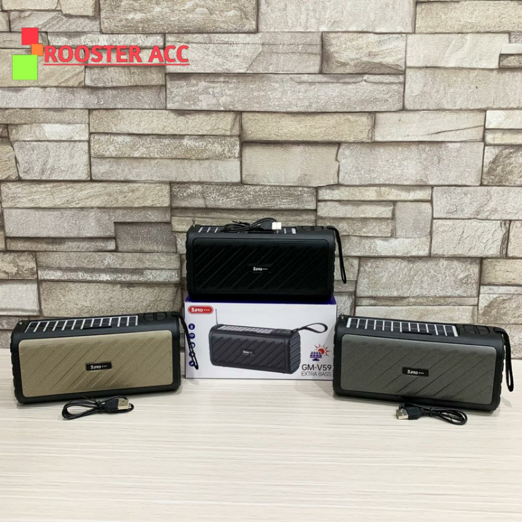Jual SPEAKER BLUETOOTH 5BRO GM-V59 SOLAR PANEL | Shopee Indonesia