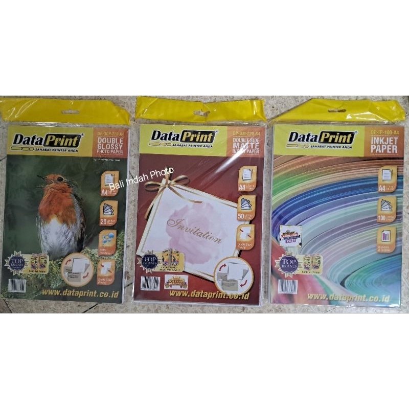 Jual Kertas Foto Dataprint Inkjet/Double Side Glossy/Matte A4 | Shopee ...