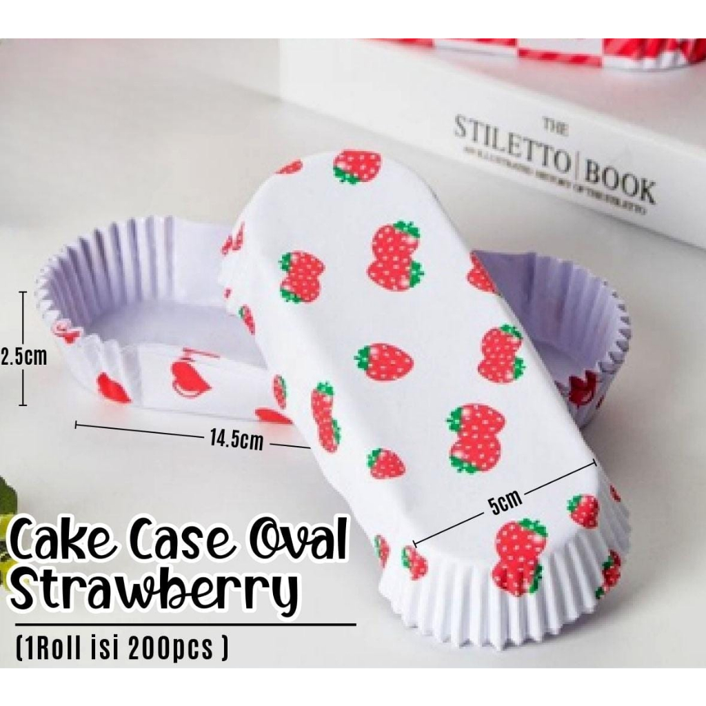 Jual Cake Case Motif Strawberry | Dapat Langsung Di Oven | Bagian Dalam ...