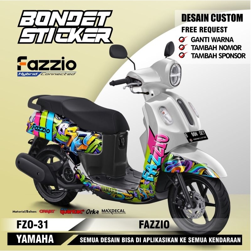 Jual Stiker Decal Yamaha Fazzio Full Body FZ-31 | Shopee Indonesia