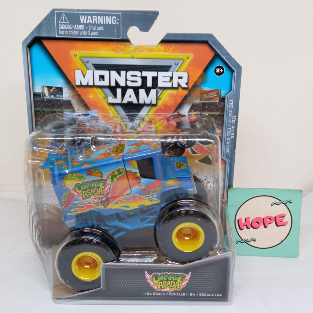 Jual Monster Jam S30 Treasure Hunt Carnage Asada Skala 64 Original Spin ...