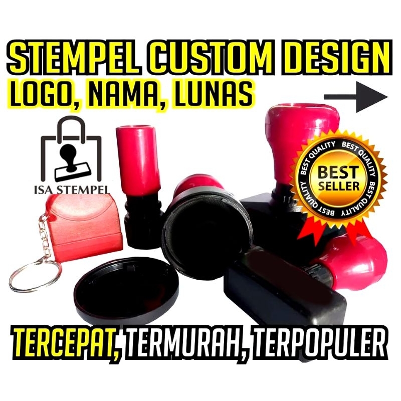 Jual STEMPEL WARNA PROSES KILAT | CUSTOM STEMPEL DESIGN LOGO NAMA LUNAS STEMPEL OTOMATIS ...