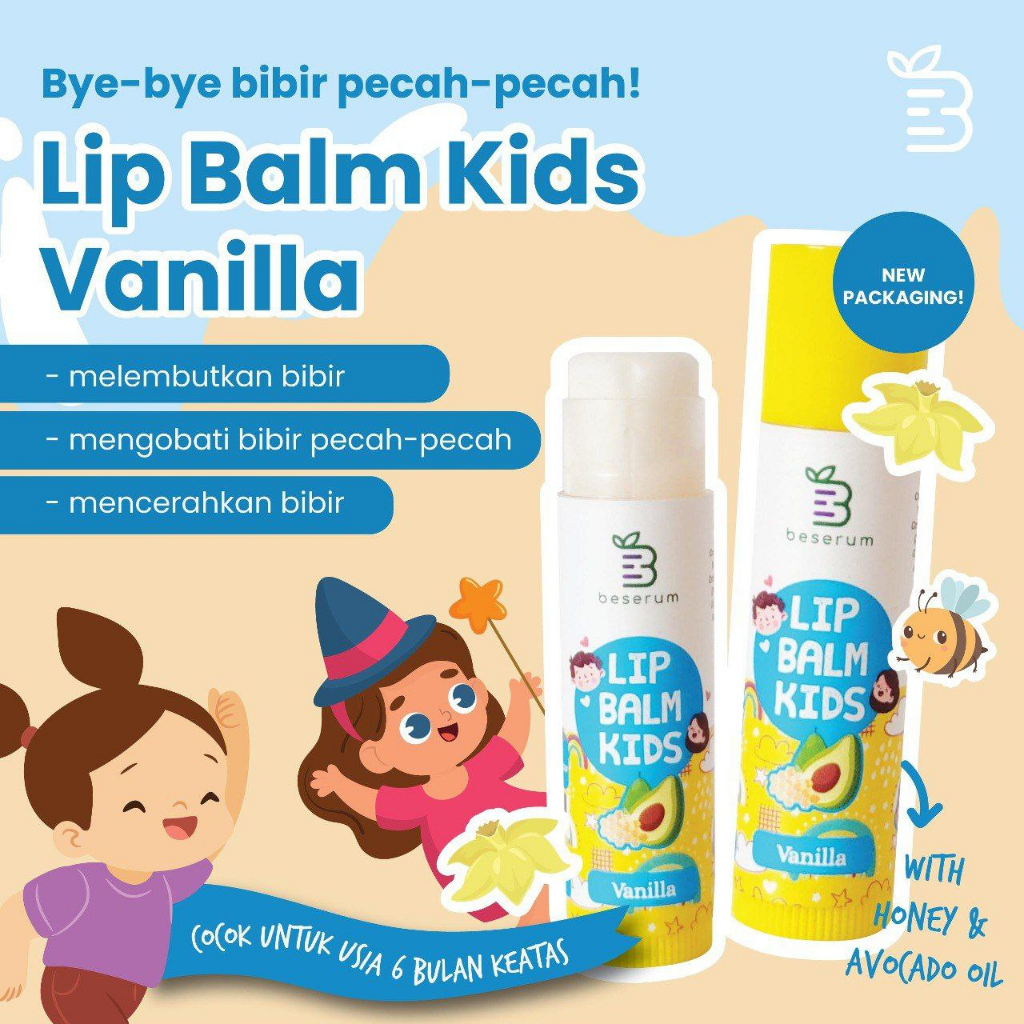 Jual BESERUM LIp Balm / Natural Lip Balm Kids Chocolate BESERUM ...