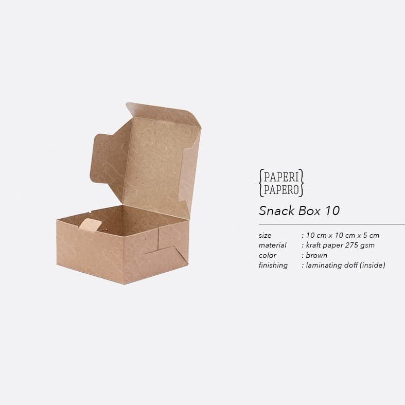 Jual Snack Box (10x10x5 cm) - Kotak / Dus / Boks Makanan Cemilan Kue ...