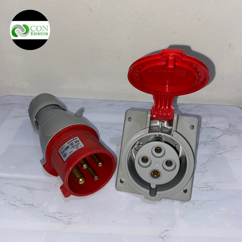 Jual MOUNTING PANEL + SOCKET PLUG LEGRAND 4 PIN 32A IP44 - MERAH ...