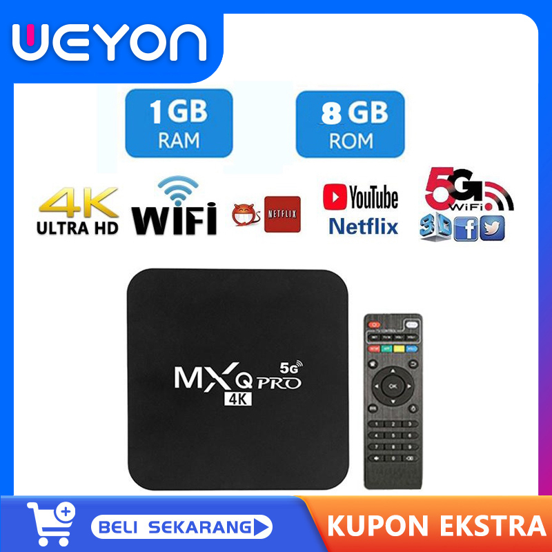 Jual Weyon STB Androird TV box RAM 1GB ROM 8GB 5G Wifi Android 10.0 ...