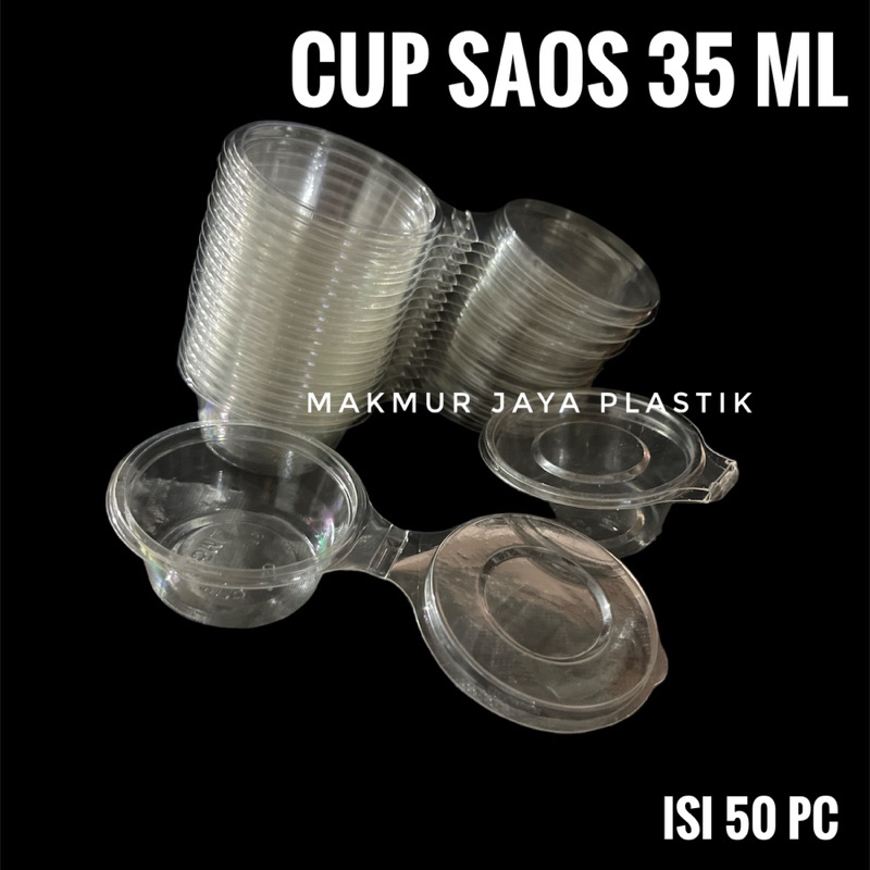 Jual Cup saos mayonaise 35 ml isi 50 pc tutup sambung | Shopee Indonesia