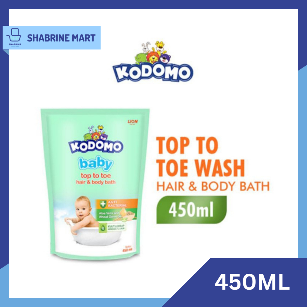 Jual Kodomo Baby Hair & Body Bath Top To Toe 450 ml | Shopee Indonesia