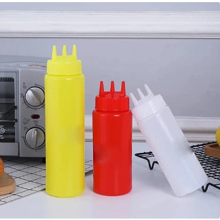 Jual Botol Saos Sauce Saus 3 Lubang / Botol Plastik Mayonaise / Botol ...