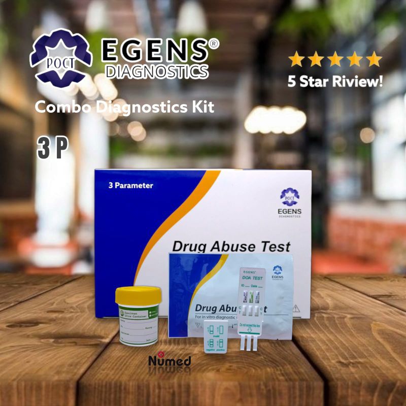 Jual Multi Drug Test 3 Parameter Egens Pot Urine 60 Ml Alat Tes Narkoba 3 Parameter Strip 