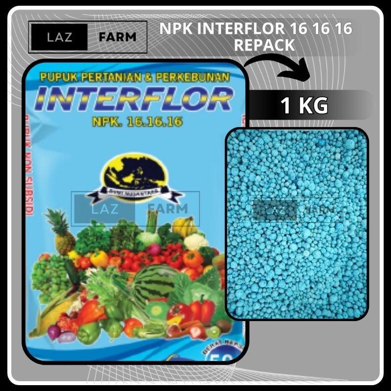 Jual Pupuk Npk Interflor 1kg Kemasan Repack | Shopee Indonesia
