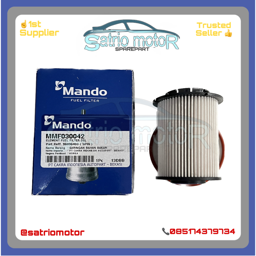 Jual FILTER BENSIN ATAU ELEMENT FUEL FILTER DSL SPIN DSL (MERK MANDO ...
