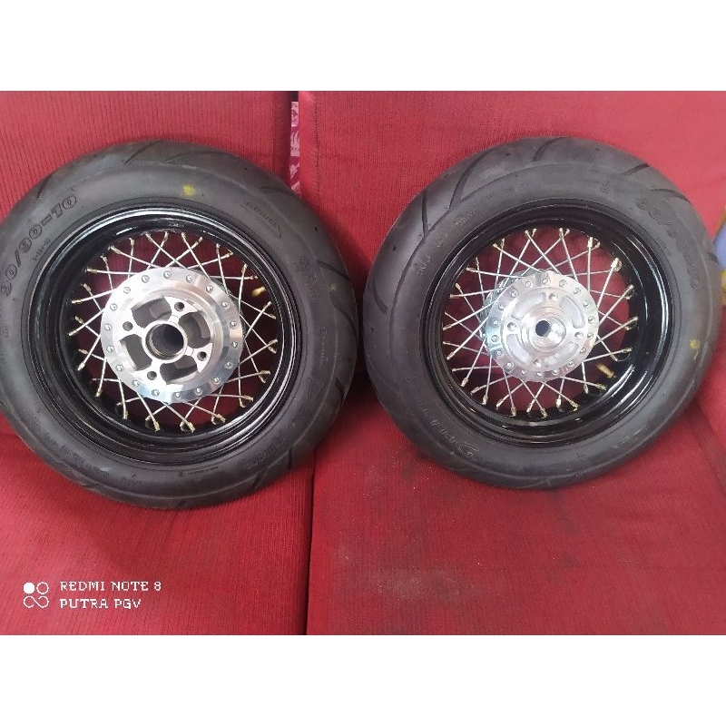 Jual velg jari jari ring 10 minibike honda monkey gorilla velg custom ...
