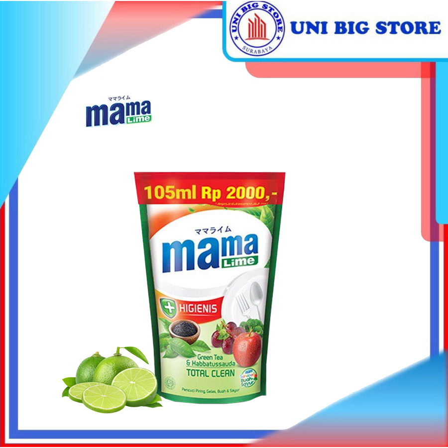 Jual Mama Lime Sabun Green Tea & Habbatussauda 105 ml Cuci Piring ...