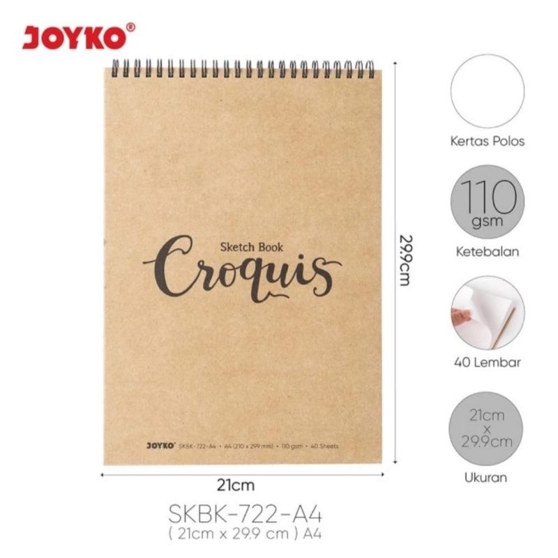 Jual Buku Sketsa A4 Joyko SKBK-722-A4 Sketch Book | Shopee Indonesia