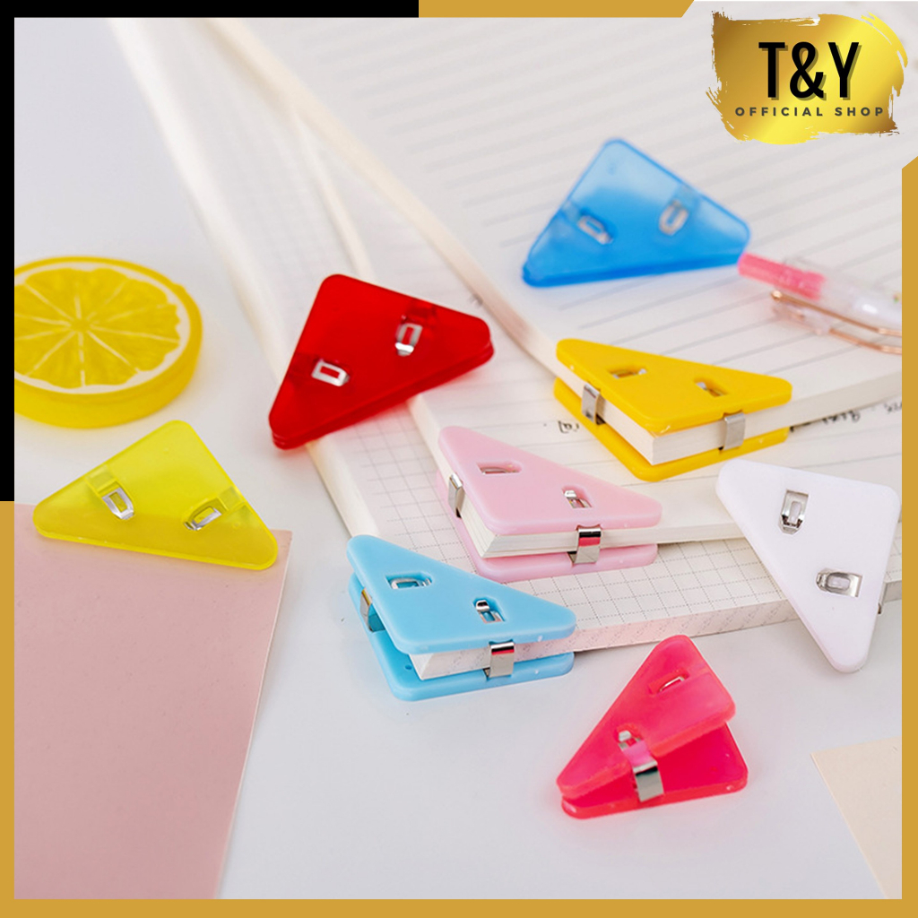 Jual T&Y Paper Clip Segitiga Warna-Warni Penjepit Kertas Binder Plastik ...