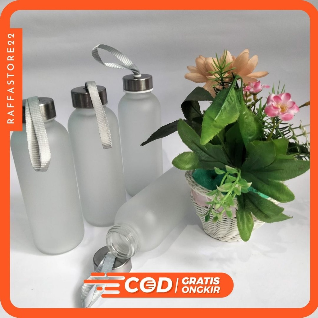 Jual Bottle Tumblr Aesthetic 420 ML Botol Minum Kaca Dengan Tali ...