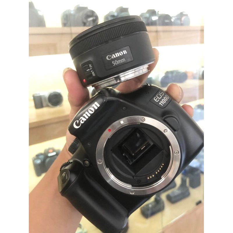 Jual CANON EOS 1100D BODY + LENSA FIX 50MM F1.8 STM FUL EFEK TINGGAL ...