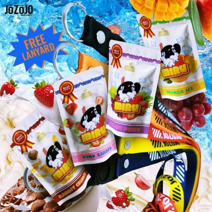 Jual Miru 30ML 30MG 50/50 Cukai 2023 Pink Rabbit Mango Ice Grape Berry ...
