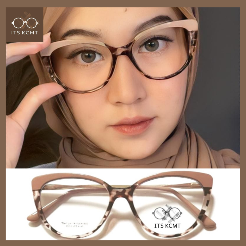 Jual Kacamata Wanita Frame Cat Eye Fuji 5018 Paket Lensa Minus Plus ...