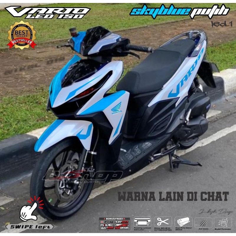 Jual Sticker Decal Vario 125 150 Full Body motif Simple keren | Shopee ...