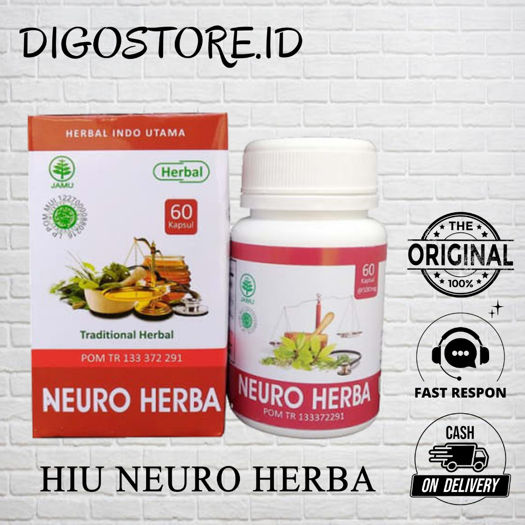 Jual HIU Neuro Herba 60 Kapsul Original Herbal Indo Utama | Shopee Indonesia