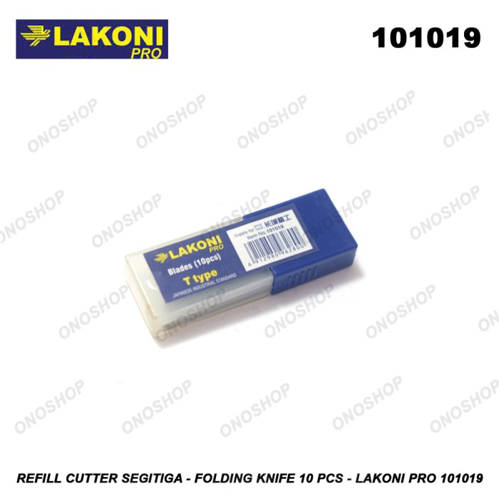 Jual Lakoni Pro 101019 - Refill Cutter Segitiga - Folding Knife 10 Pcs ...