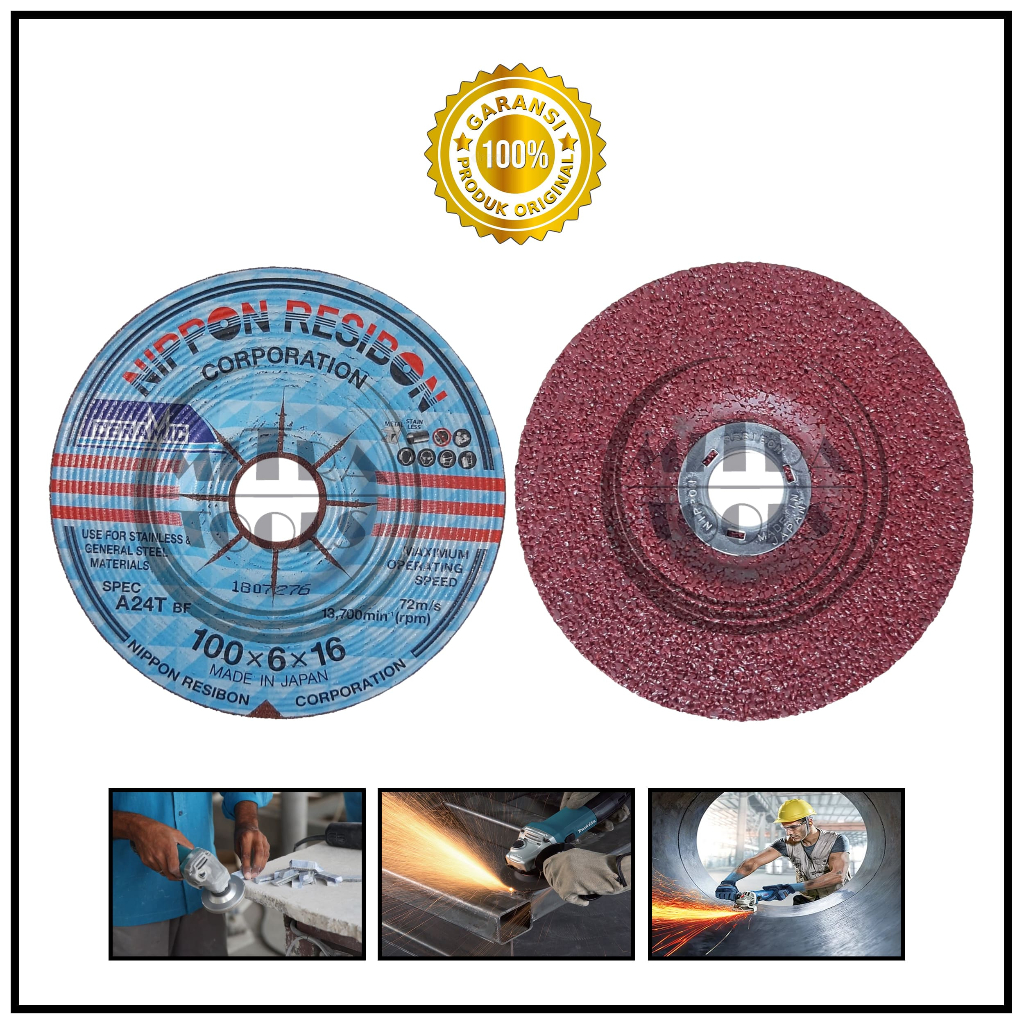 Jual NIPPON RESIBON Batu Gerinda Poles Ceramic BIRU 4 Inch Mata Gurinda ...