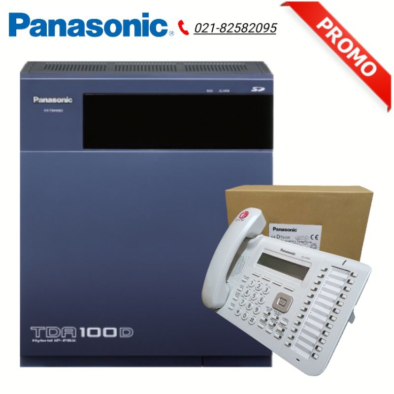 Jual Pabx Panasonic KX-TDA100D Kap. 8 Line 4 DPT 48 Extension + 1 Bh ...