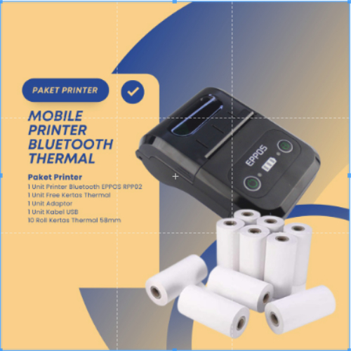 Jual Paket Printer Bluetooth Thermal EPPOS EPX588 dapat 10 Roll Kertas | Shopee Indonesia