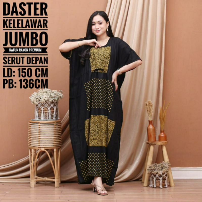 Jual Daster Kelelawar Jumbo ld 150 Motif Print Tali Serut Dada Rayon ...