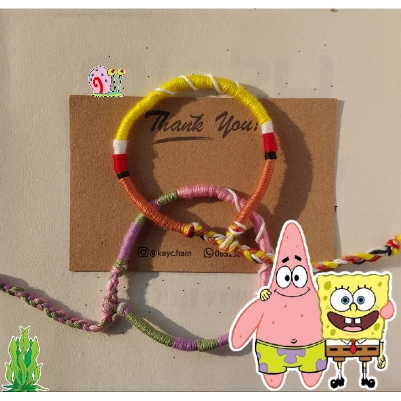 Jual Friendship Bracelets Macrame Bracelets Spongebobs Series