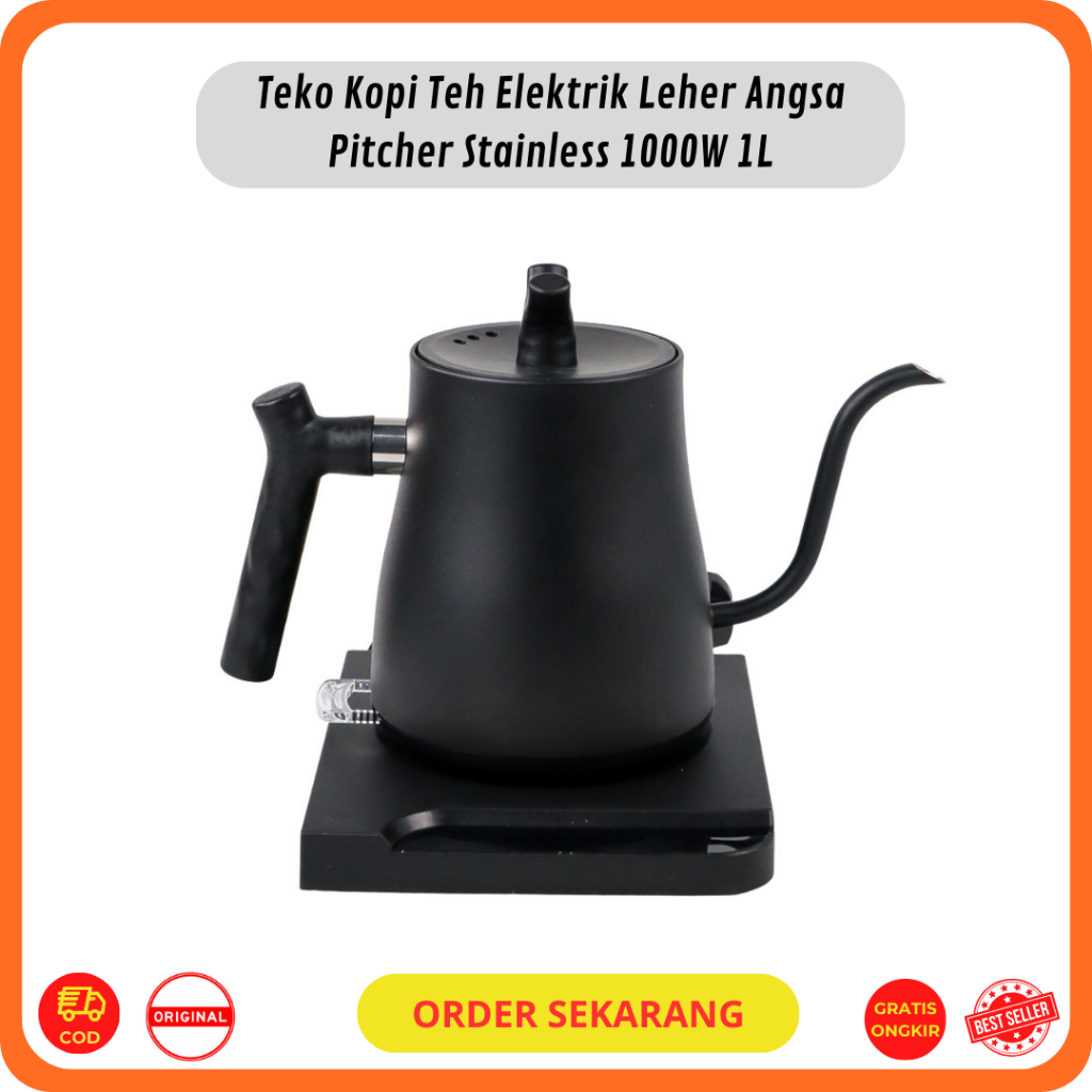 Jual Teko Cerek Kopi Teh Elektrik Leher Angsa Pitcher Stainless ...