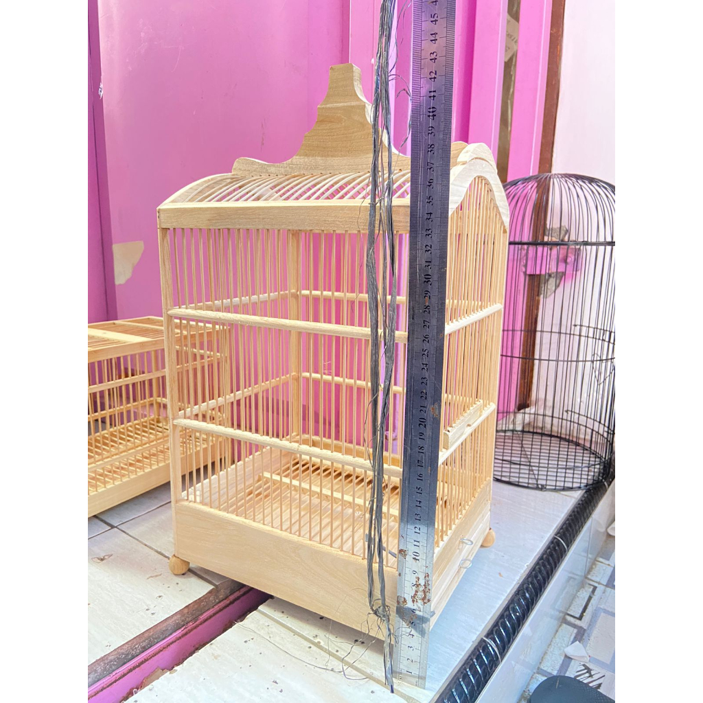 Jual KANDANG KOTAK MENTAH REPLIKA BNR SANGKAR BURUNG BAHAN KAYU JATI ...