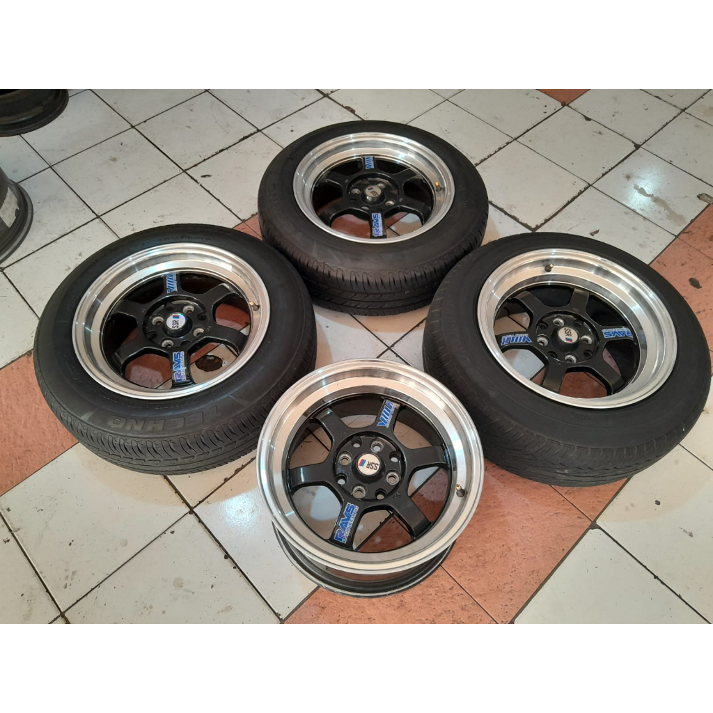 Jual VELG BEKAS RACING SSR R15 CELONG LEBAR 7/8 PCD 4X100/114,3 BAN ...