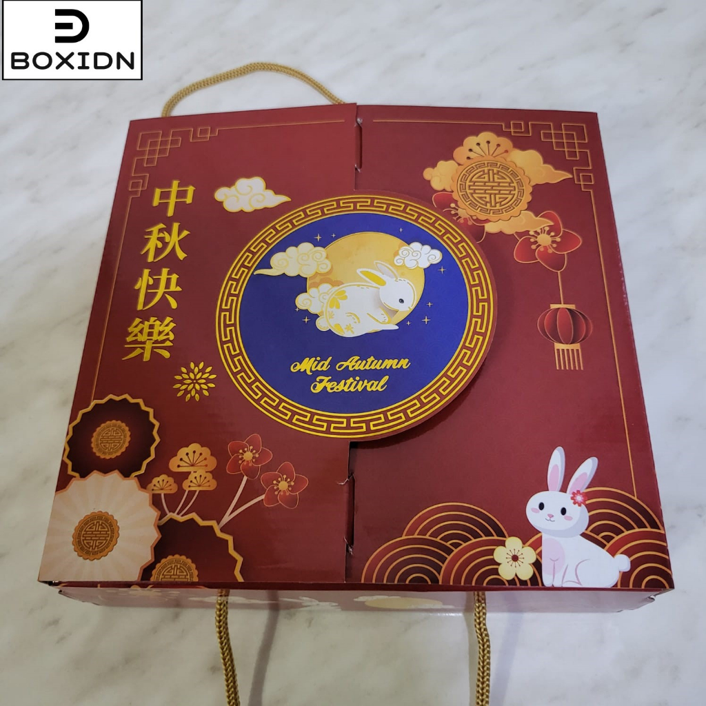 Jual Premium LARGE Box Mooncake 125gr Box Mooncake 4pcs case mika 9cm ...