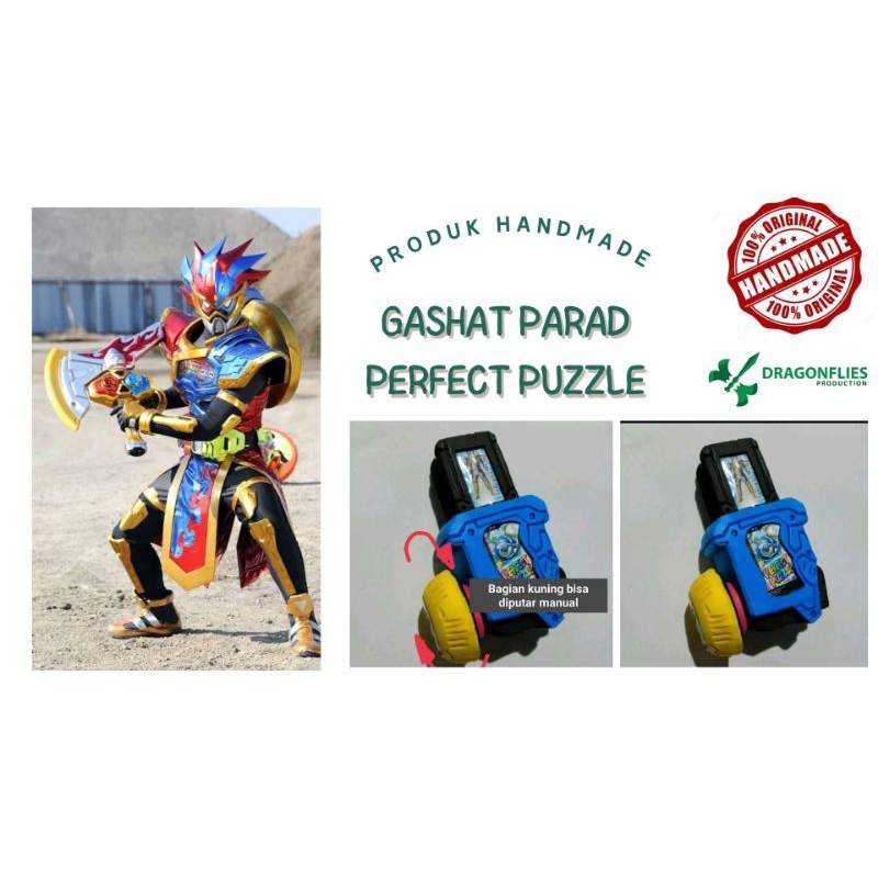 Jual Gashat Parad Gear dual Perfect puzzle Custom Bahan Busa hati ...