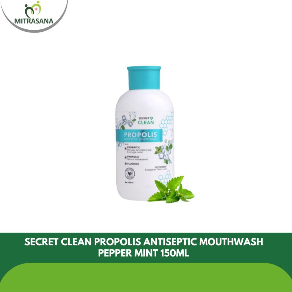Jual Secret Clean Propolis Antiseptic Mouthwash Pepper Mint 150ml ...