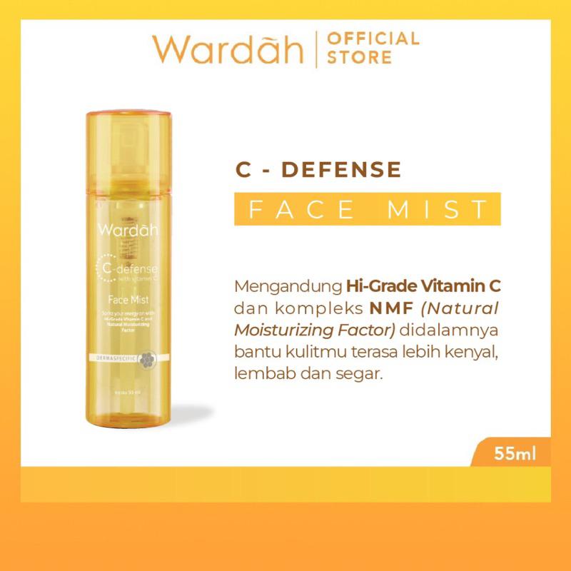 Jual WARDAH C-defense Face Mist 55ml | Shopee Indonesia