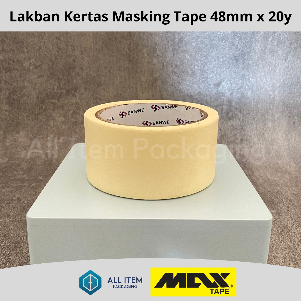 Jual Lakban Kertas Masking Tape 48mm x 20yard Lakban Selotip Kertas ...