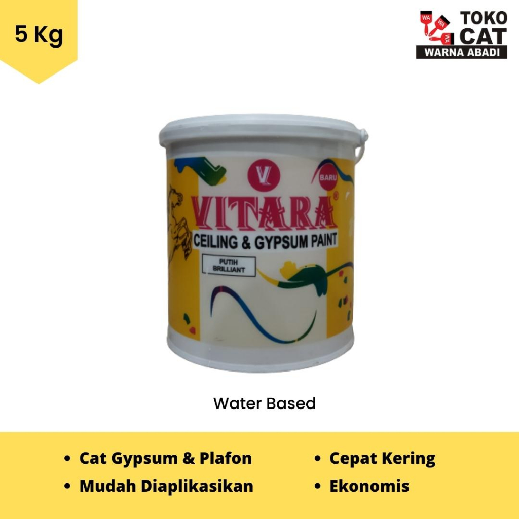 Jual CAT GYPSUM DAN PLAFON VITARA 5 KG | Shopee Indonesia