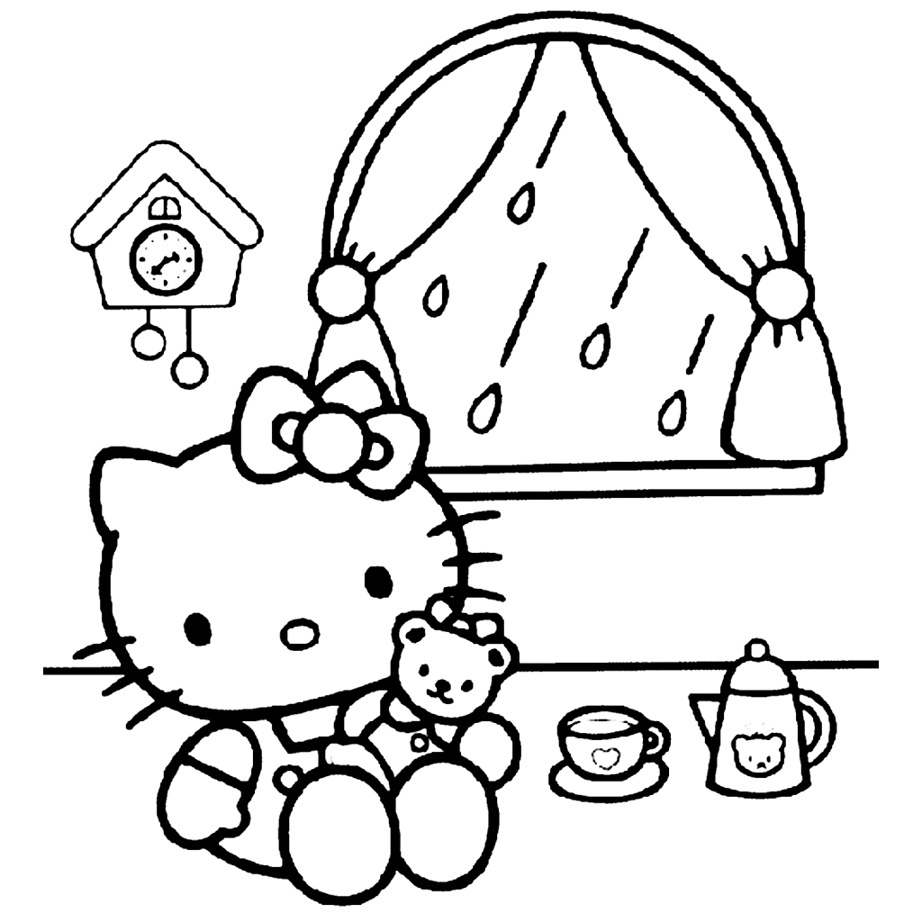 Jual Gambar Sketsa Mewarnai / Hello Kitty / Part 1 / Gambar Sketsa ...