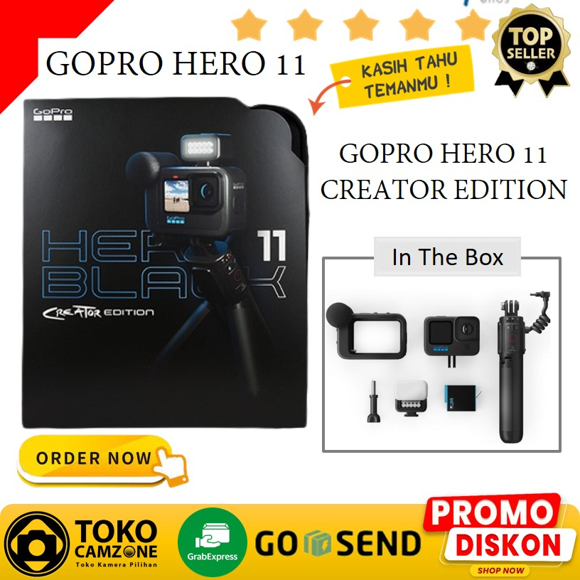 Jual GoPro Hero 11 Black Creator Edition Go Pro Hero11 Action Camera | Shopee Indonesia