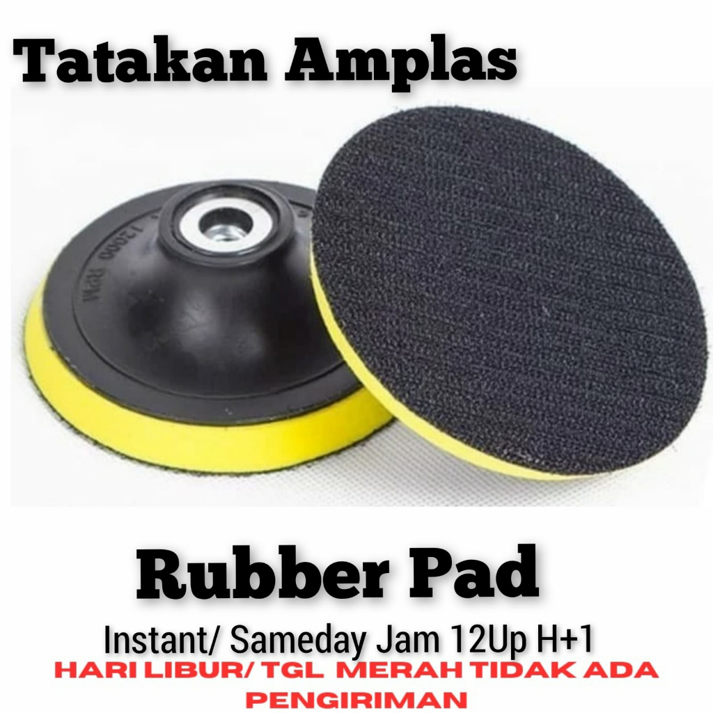 Jual Tatakan Amplas 4 " Inch Velcro Rubber Pad Mata Gerinda Tempel ...