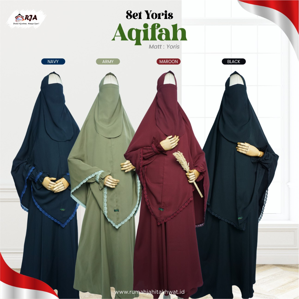 Jual SET GAMIS SYARI SET GAMIS HITAM SET JUBAH SYARI ( SET AQIFA YORIS ...
