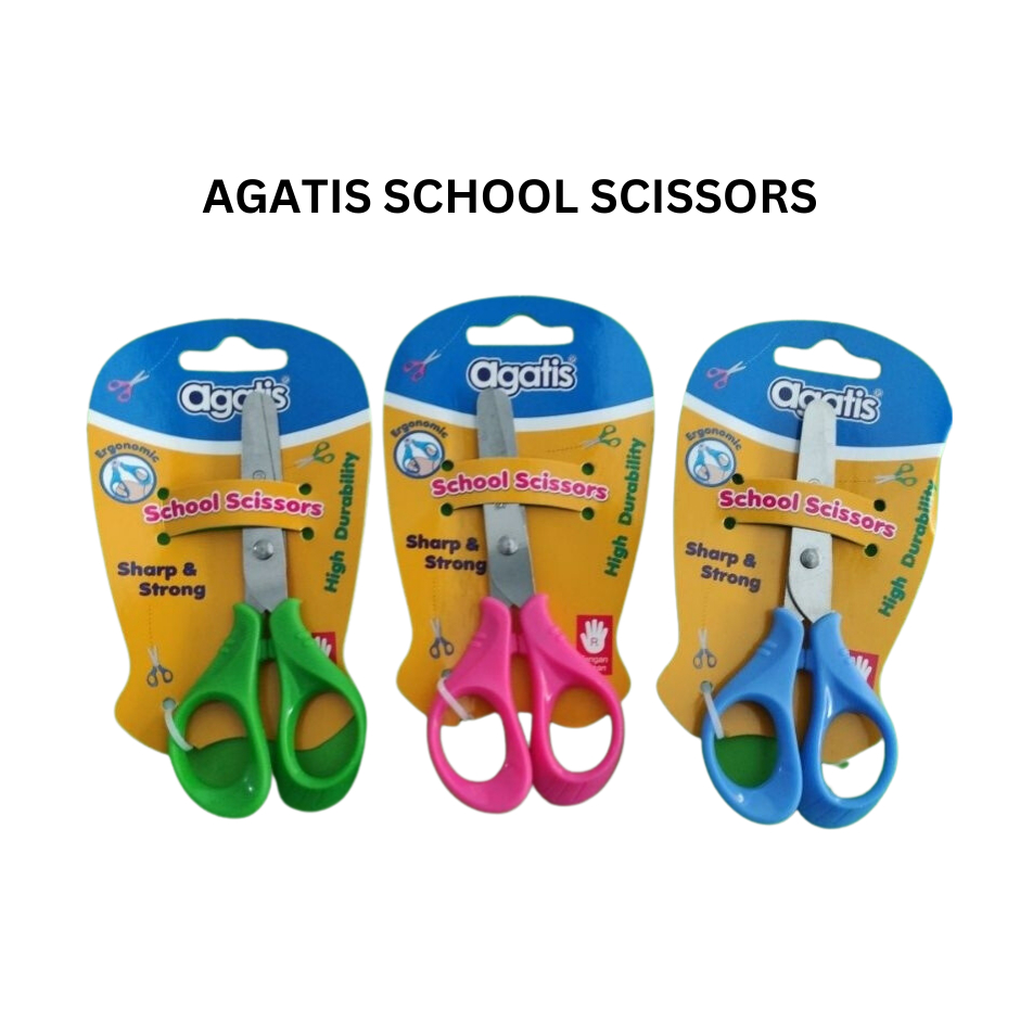 Jual GUNTING KERTAS ANAK AMAN / AGATIS SCHOOL SCISSORS METAL FOR KIDS ...