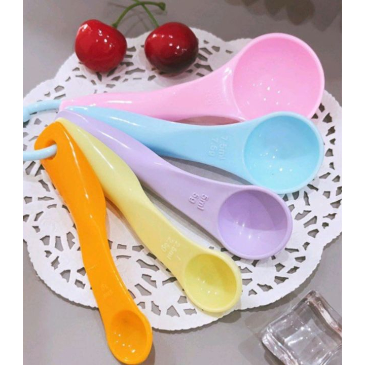 Jual Sendok Takar Takaran Set Isi 5 IN 1 Kecil Measuring Spoon Alat ...