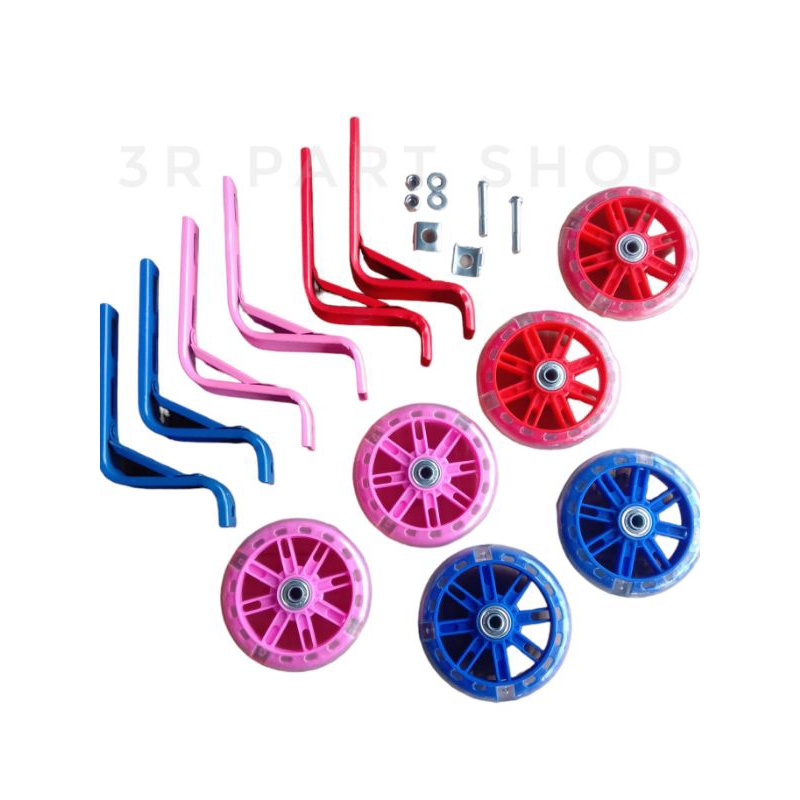 Jual 12-16 Roda bantu samping sepeda lampu / roda bantu nyala | Shopee ...