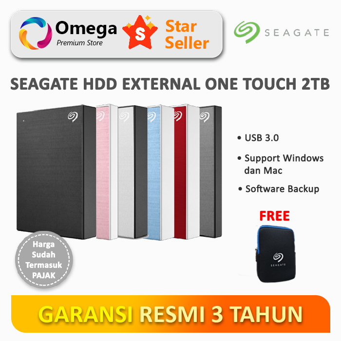Jual Seagate One Touch HDD / Hardisk Eksternal 2TB USB3.2 | Shopee ...