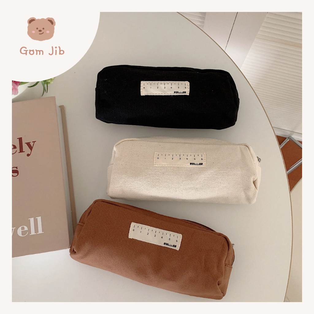 Jual Simple Aesthetic Pencil Case / Pouch / Tempat Pensil Canvas ...